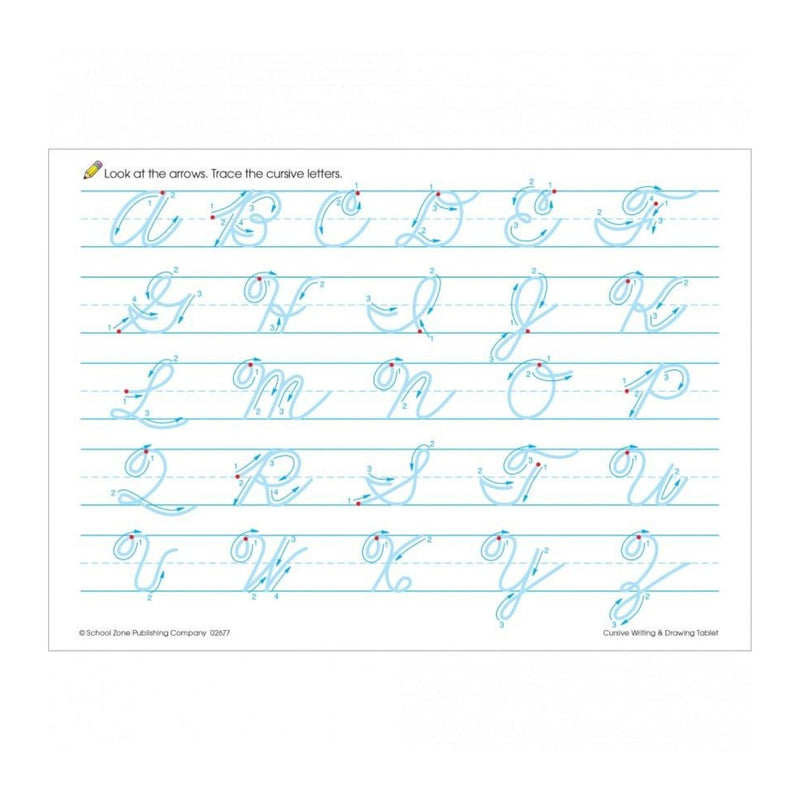 School Zone - Workbook Handwriting, Cursive Writing And Drawing