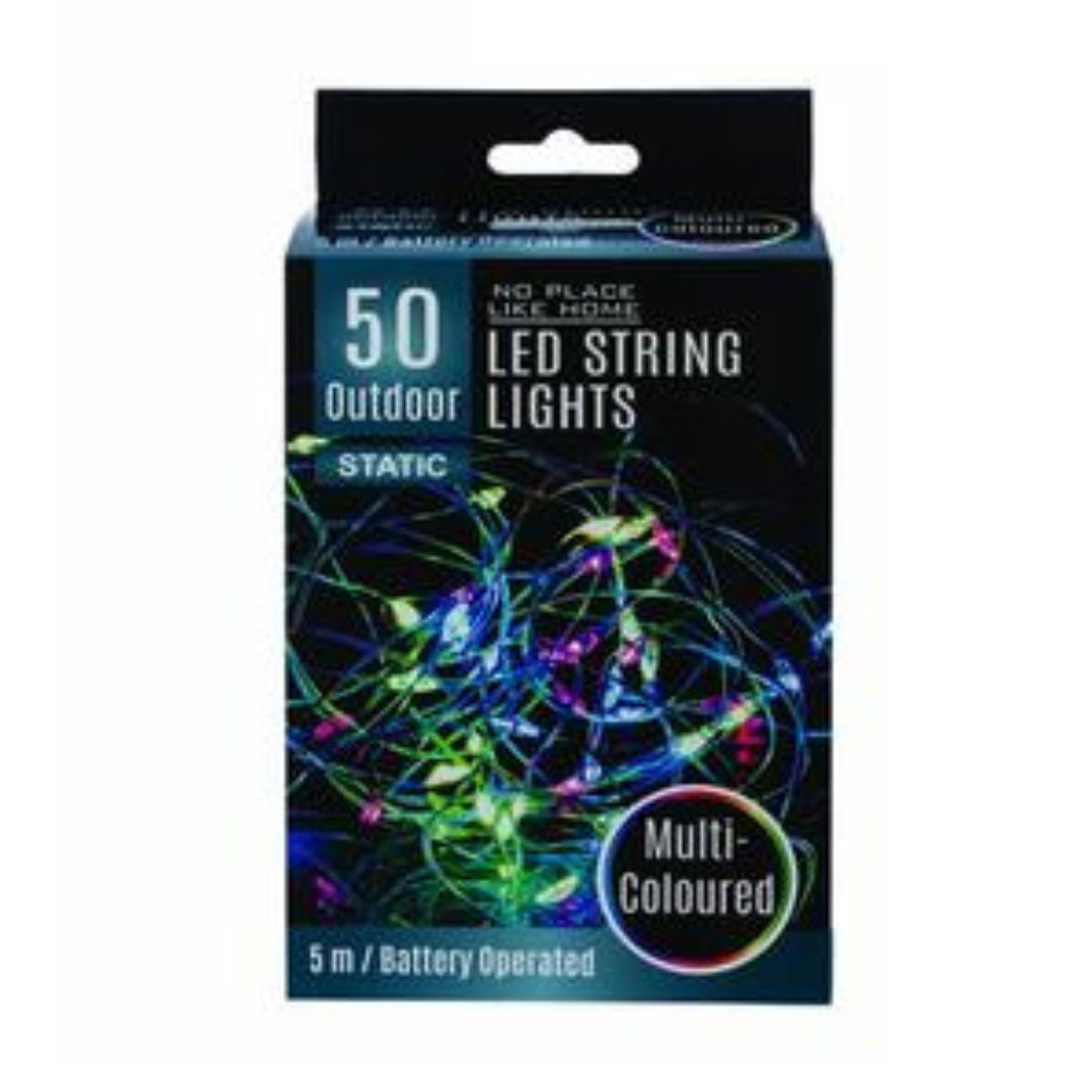 50 Outdoor Battery Operated LED Rope Lights 5m Static - Multi Colour ...