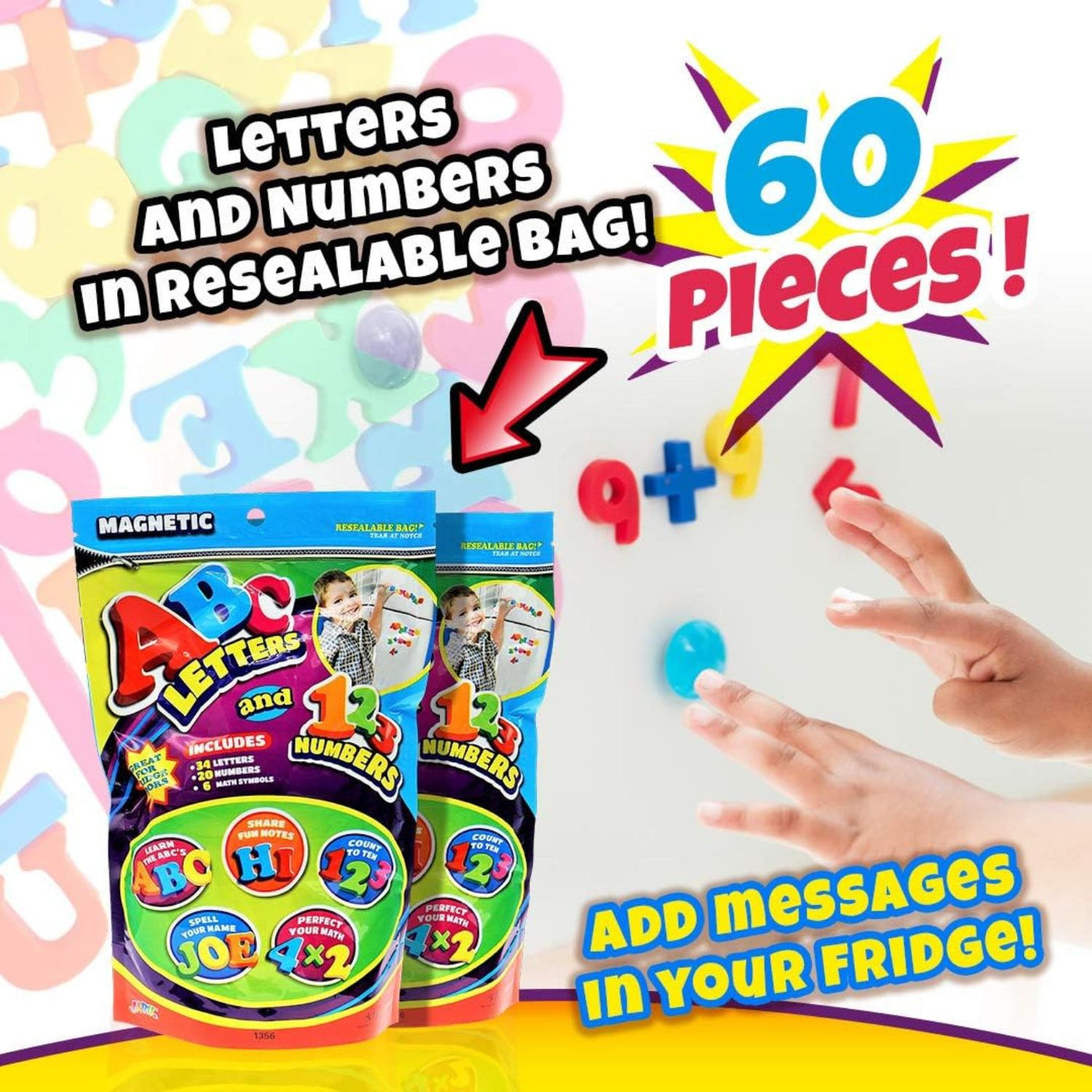 JA-RU Magnetic ABC Letter & Numbers – MyToy.co.za