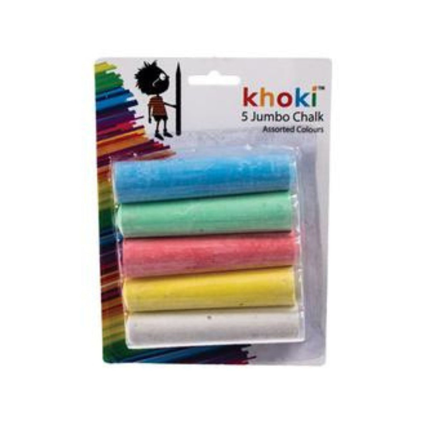Khoki Playground Jumbo Chalk 5 Assorted Colours – MyToy.co.za