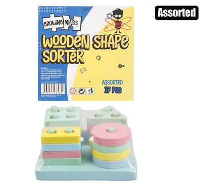 Edu Wood Shape Sorter 11.7x2.5cm – MyToy.co.za