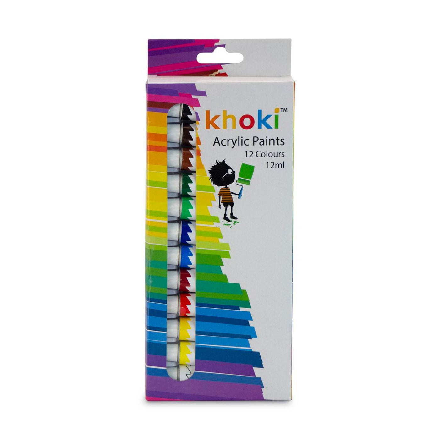 Khoki Acrylic Paints 12ml - 12 Colours – MyToy.co.za